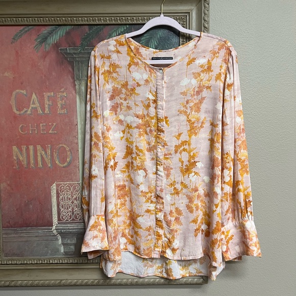 Peruvian Connection | Tops | Peruvian Connection Floral Buttonup Blouse ...